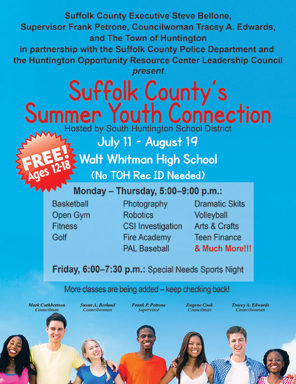 Announcement of Suffolk County’s Summer Youth Connection Activities ...